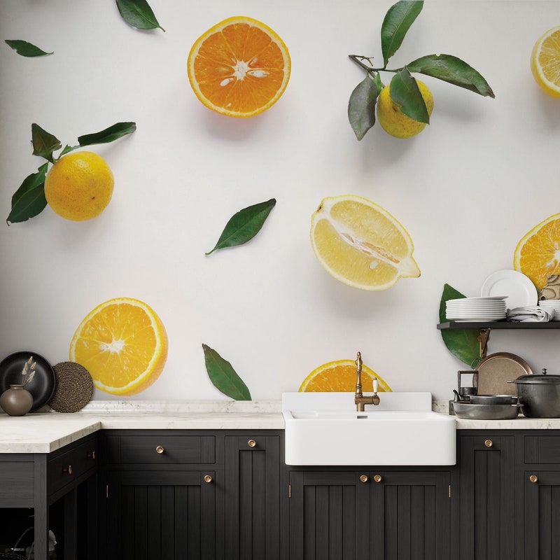 Lemon Wallpaper - Etsy