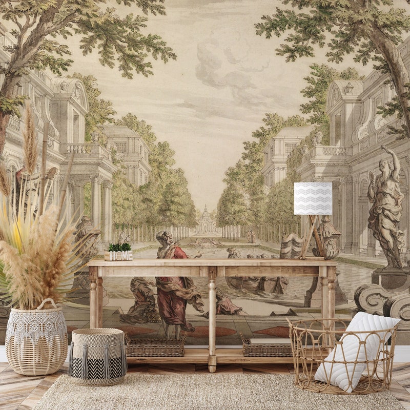 Neoclassic Wallpaper - Etsy