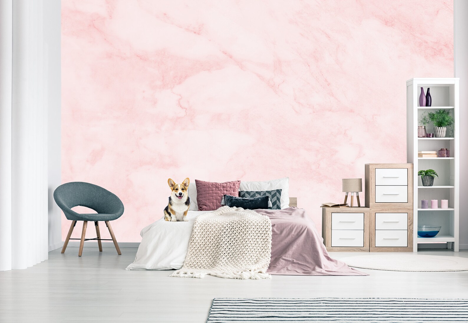 Pink Marble Wallpaper Abstract Marble Pattern - Etsy