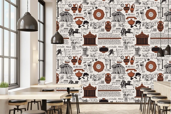 Antique Wallpaper Retro Style Self-adhesive Wallpaper | Etsy