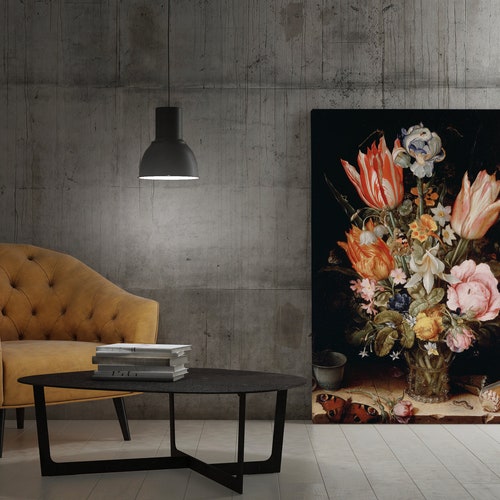 Dutch Floral Bouquet Canvas Print Oil Painting Flowers Art - Etsy