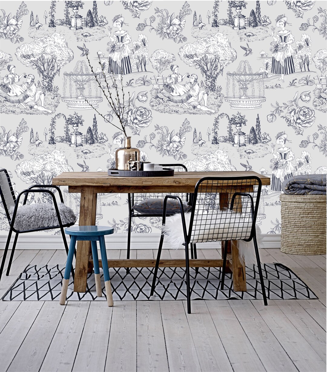 French Provence Wallpaper, Decoupage Vector Pattern, Nature Motive ...