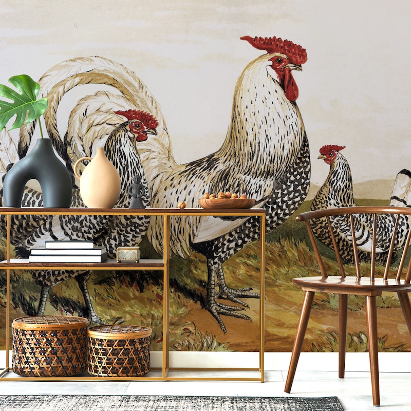 Rooster Wallpaper - Etsy