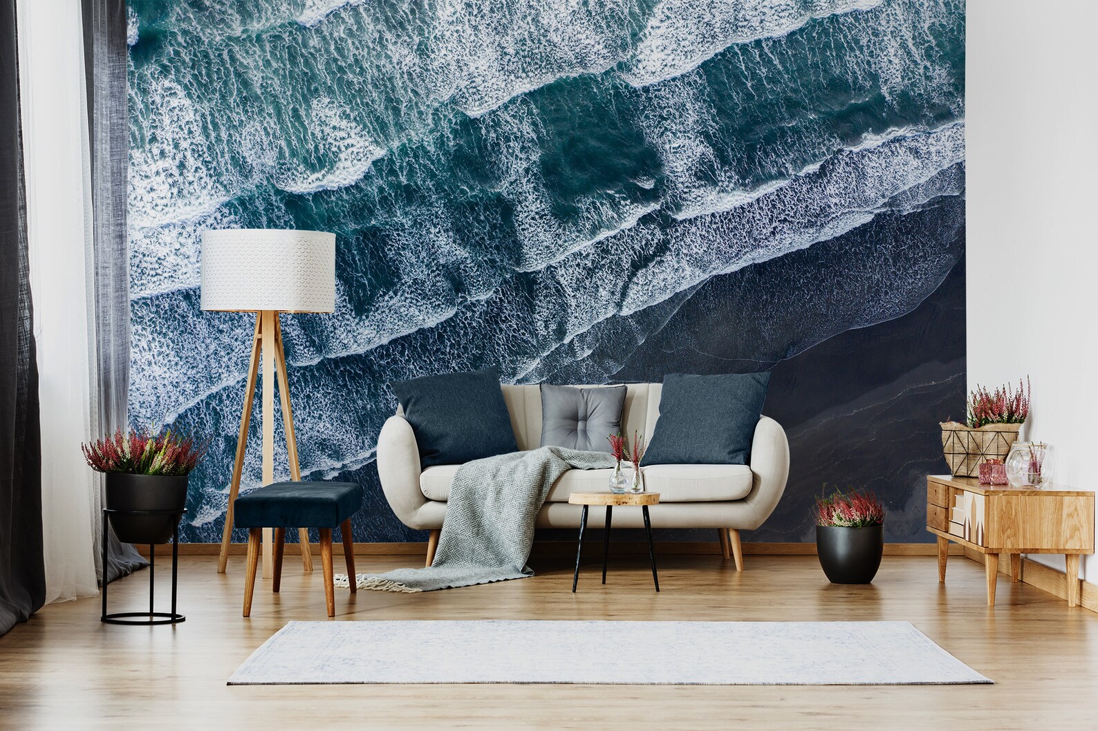 Aerial View of Atlantic Ocean Waves Peel and Stick Wall Mural - Etsy