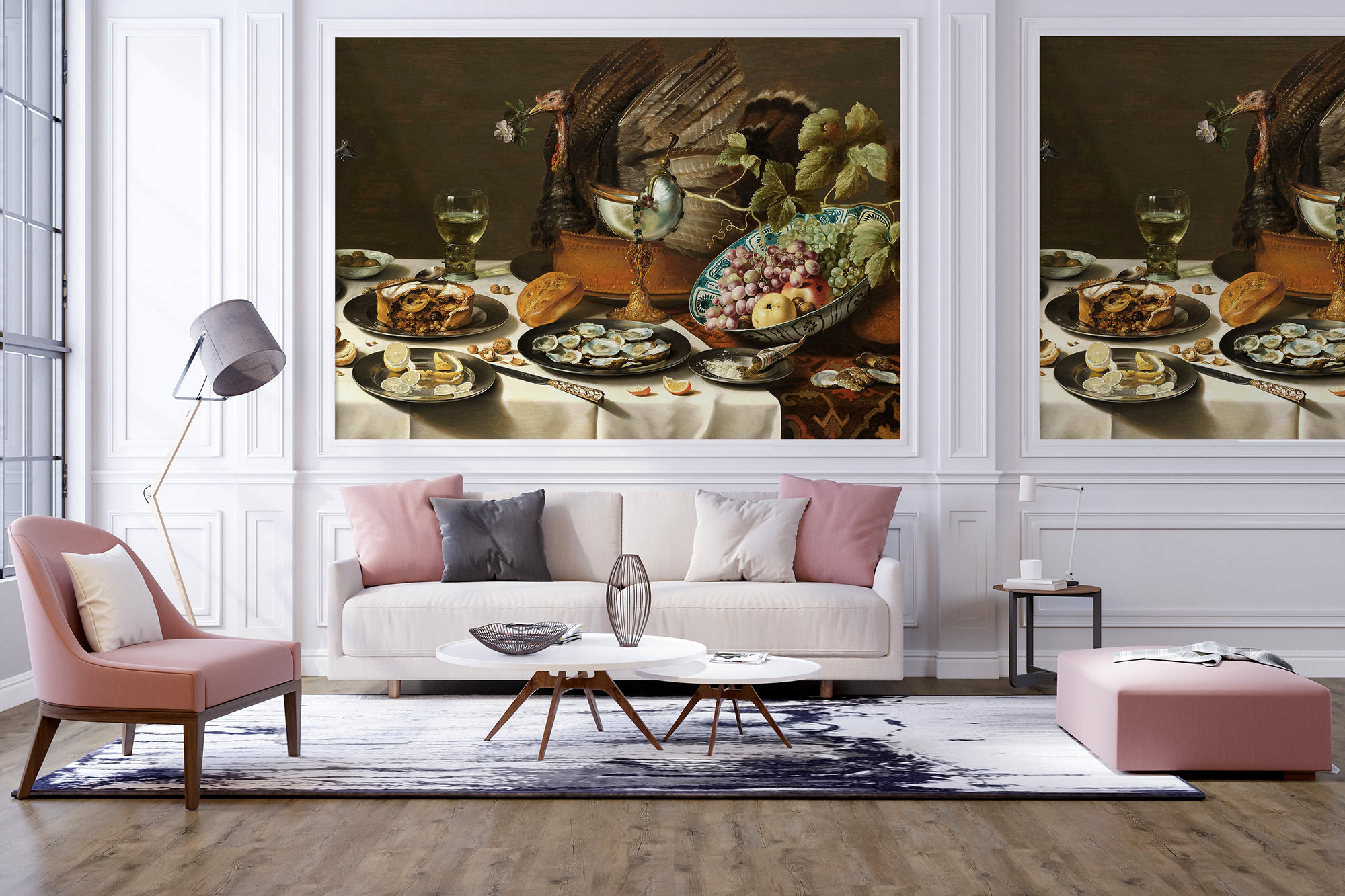 Still Life Dining Table and Turkey Photo Wallpaper Peel & - Etsy