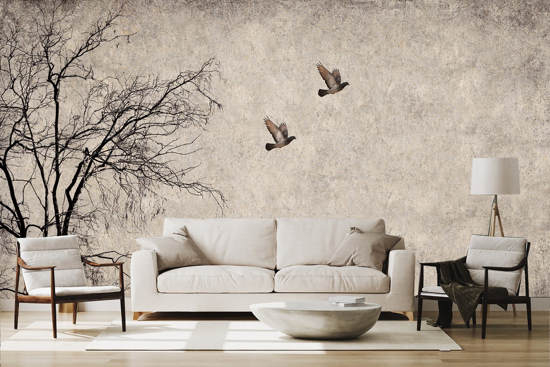 Pigeons, Beige Background Wallpaper, Vintage Pattern, Birds Pattern ...