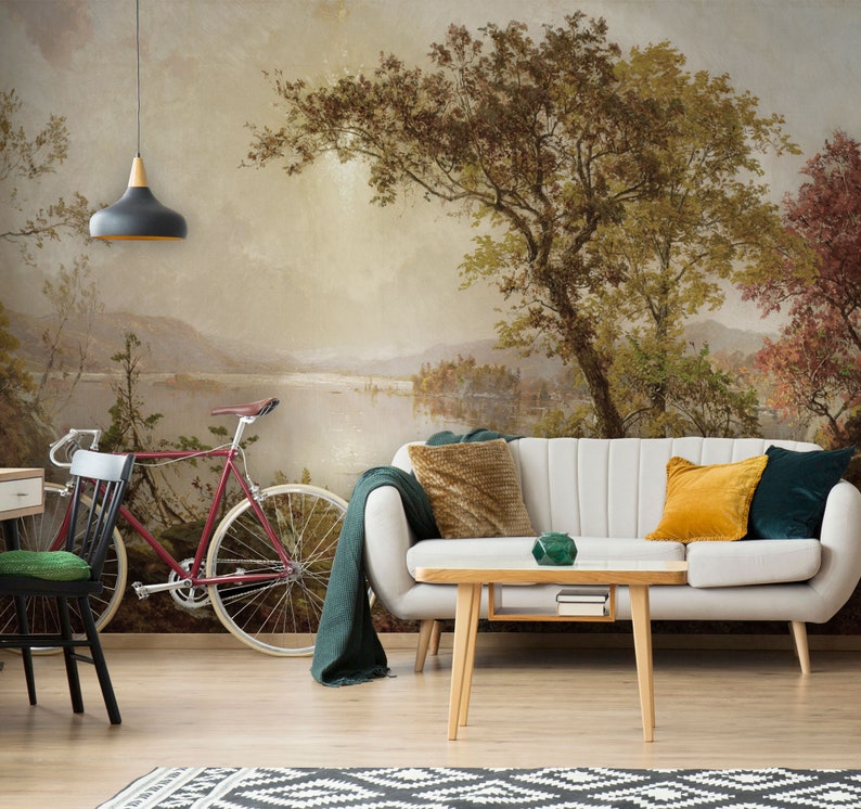 Scenic Lake Wallpaper, Trees and Plants, Wall Mural, Scenic Wallpaper ...