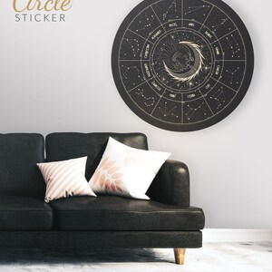 Zodiac Signs Wall Sticker, Constellation Pattern, Astrology Room Wall ...