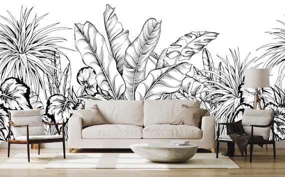 Jungle Vector Black And White