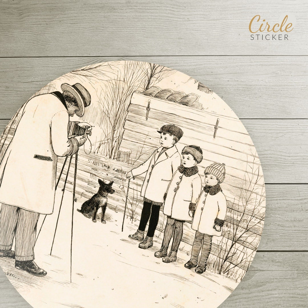 Early 1900's Wall Sticker, Old Sketch Art Decal, Wall Decor, Room Wall ...