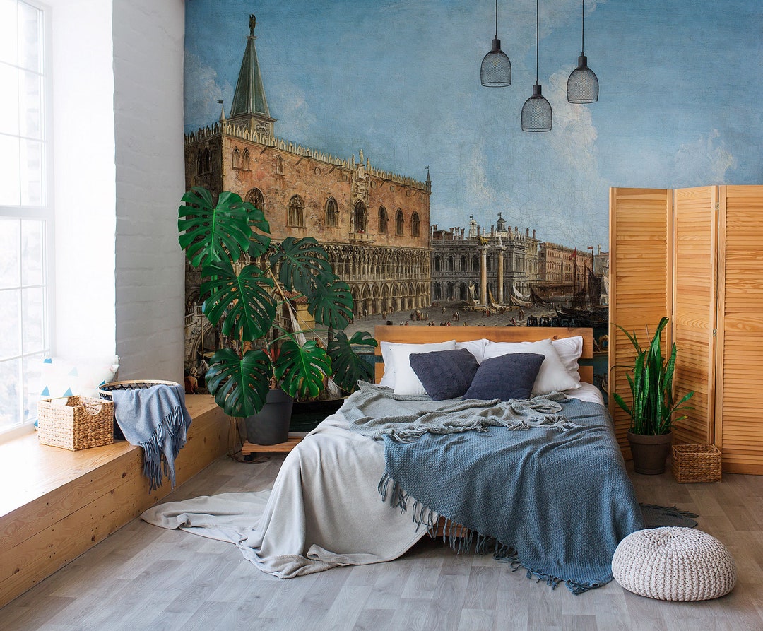 Abstract Old Building Wallpaper, Wall Mural, Scenic Wallpaper | Peel ...
