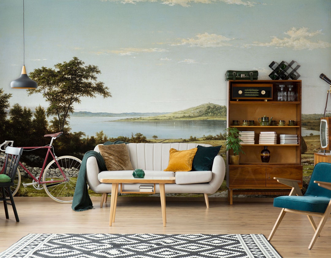 Vintage Scenic Wallpaper Mural Landscape Wallpaper Peel And Stick Self Adhesive Or Non Adhesive