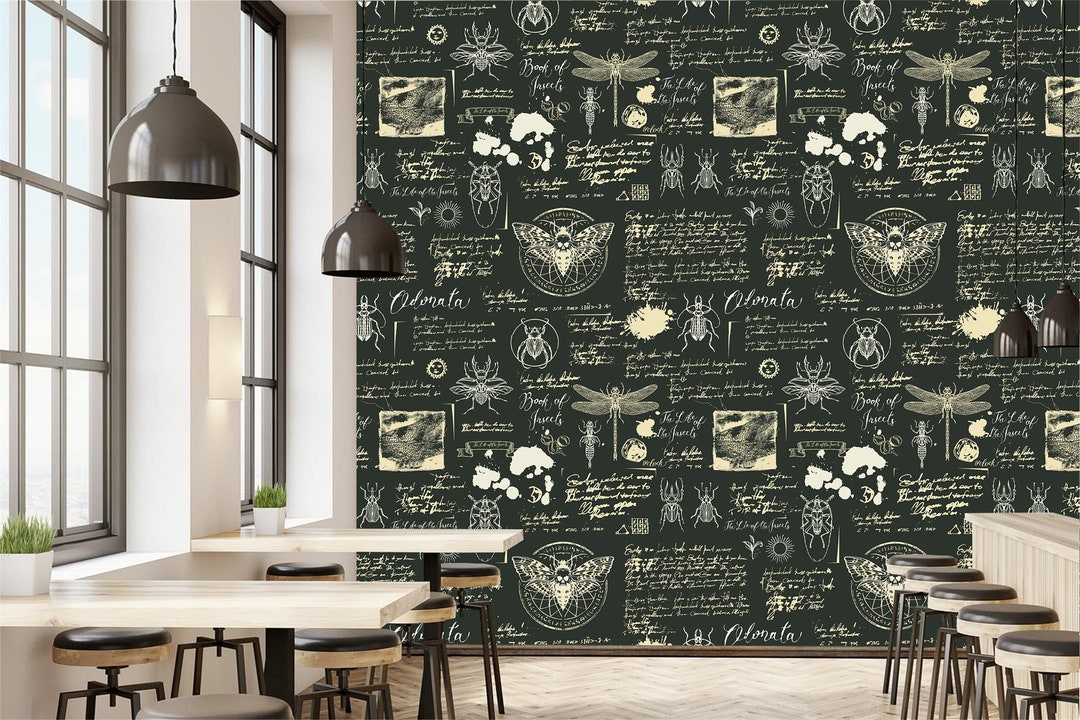 Abstract Wallpaper With Insects, Beetles, Moths, Dragonflies | Self ...