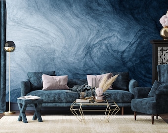 Ink Splatter Navy Wall Mural Self Adhesive Removable - Etsy