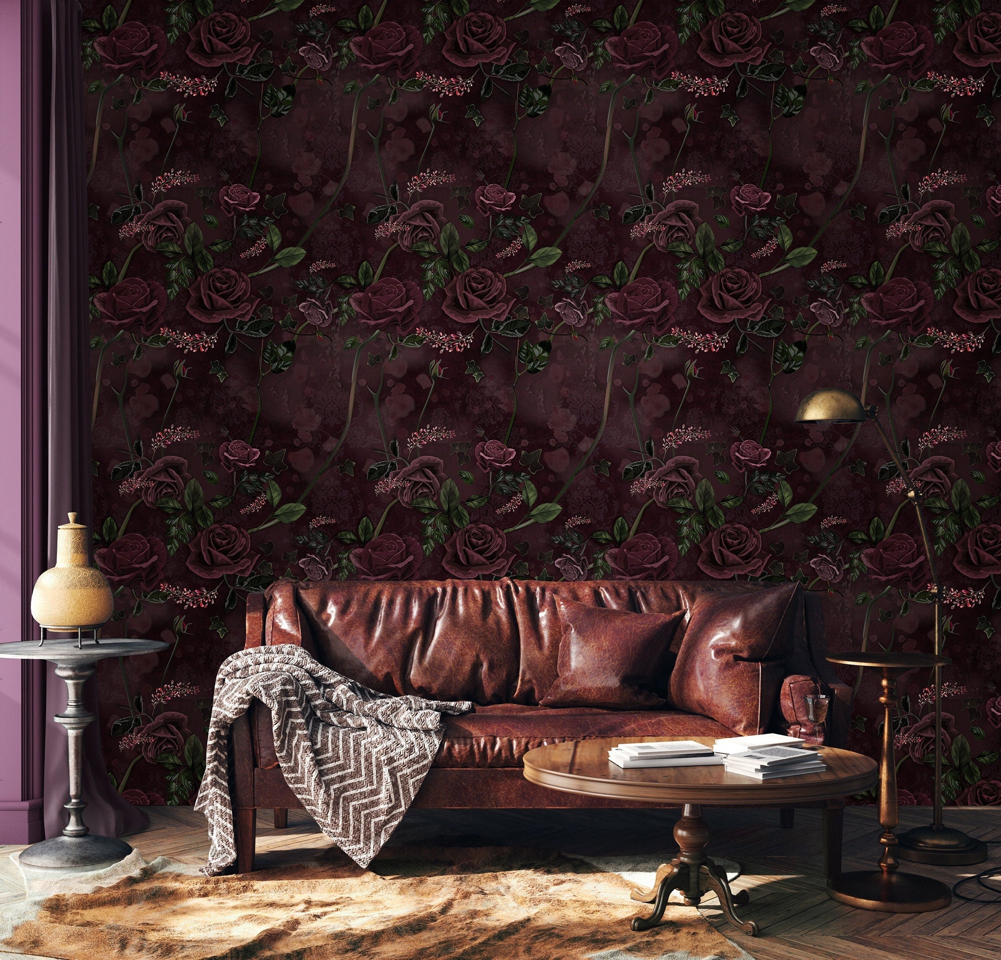 Dark Maroon Wallpaper Designs