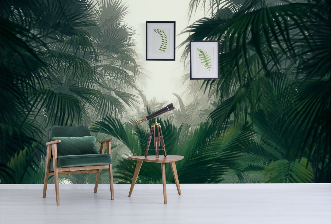 Jungle Wallpaper | Self-adhesive, Removable, Peel & Stick Wall Mural ...