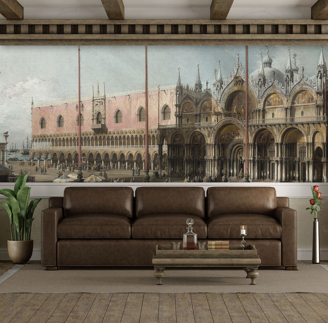 Old Building Art Wallpaper, Wall Mural, Scenic Wallpaper | Peel and ...
