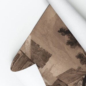 Old Village Landscape Wallpaper, Wall Mural | Peel and Stick (self ...