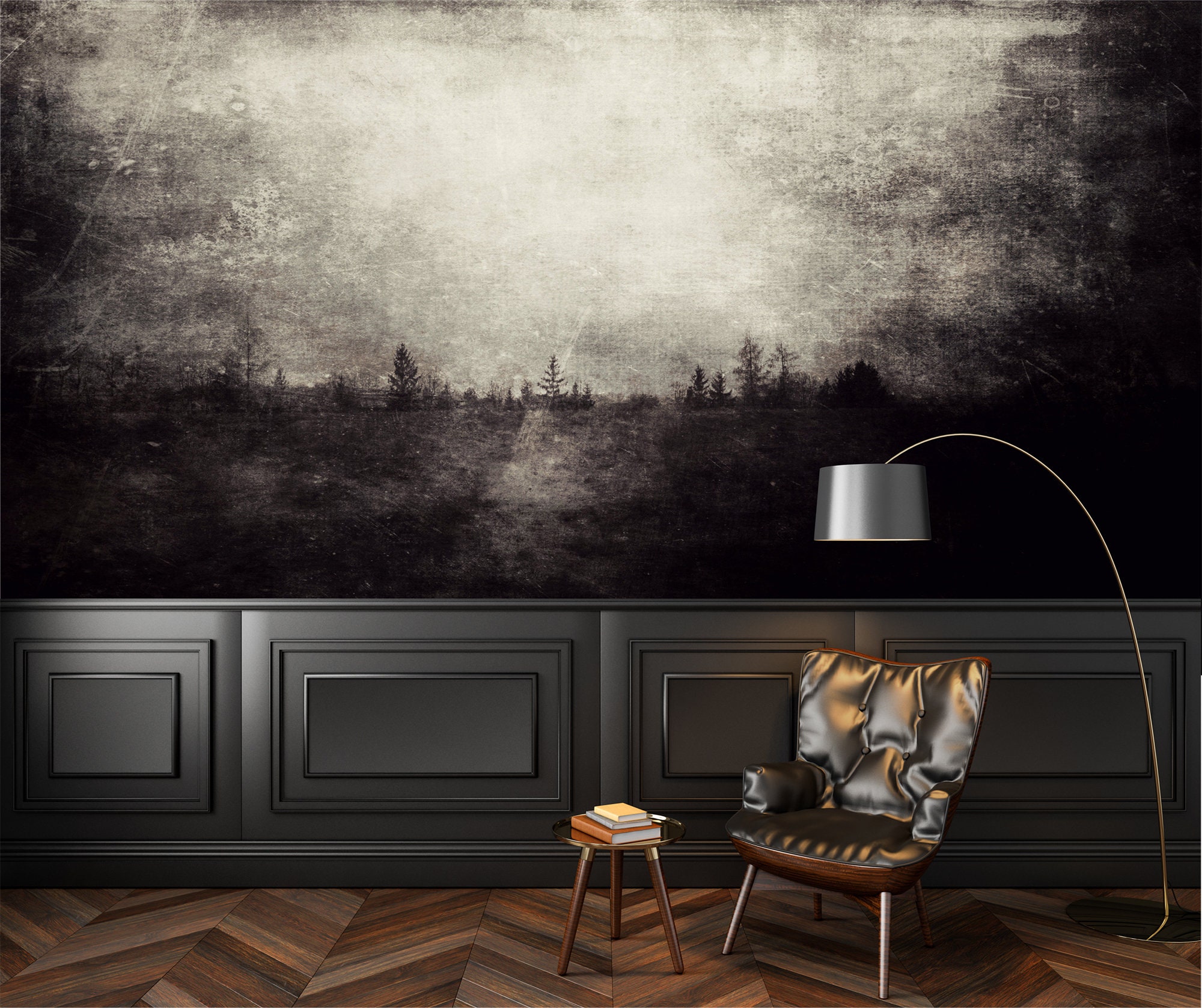 Beautiful Wallpaper With Vintage Landscape Self-adhesive - Etsy