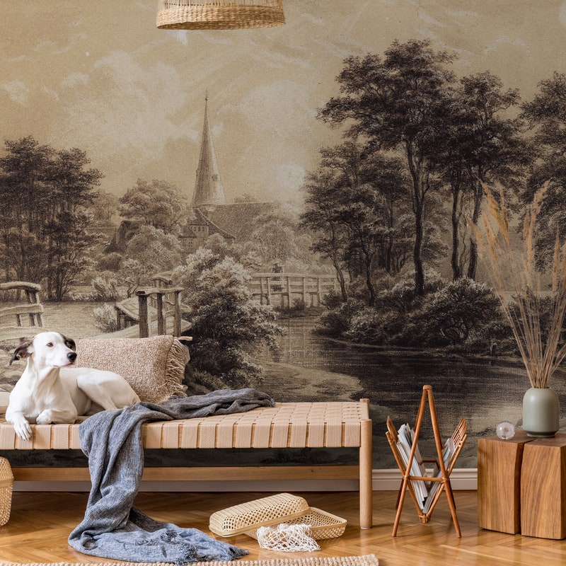 Colonial Wallpaper - Etsy