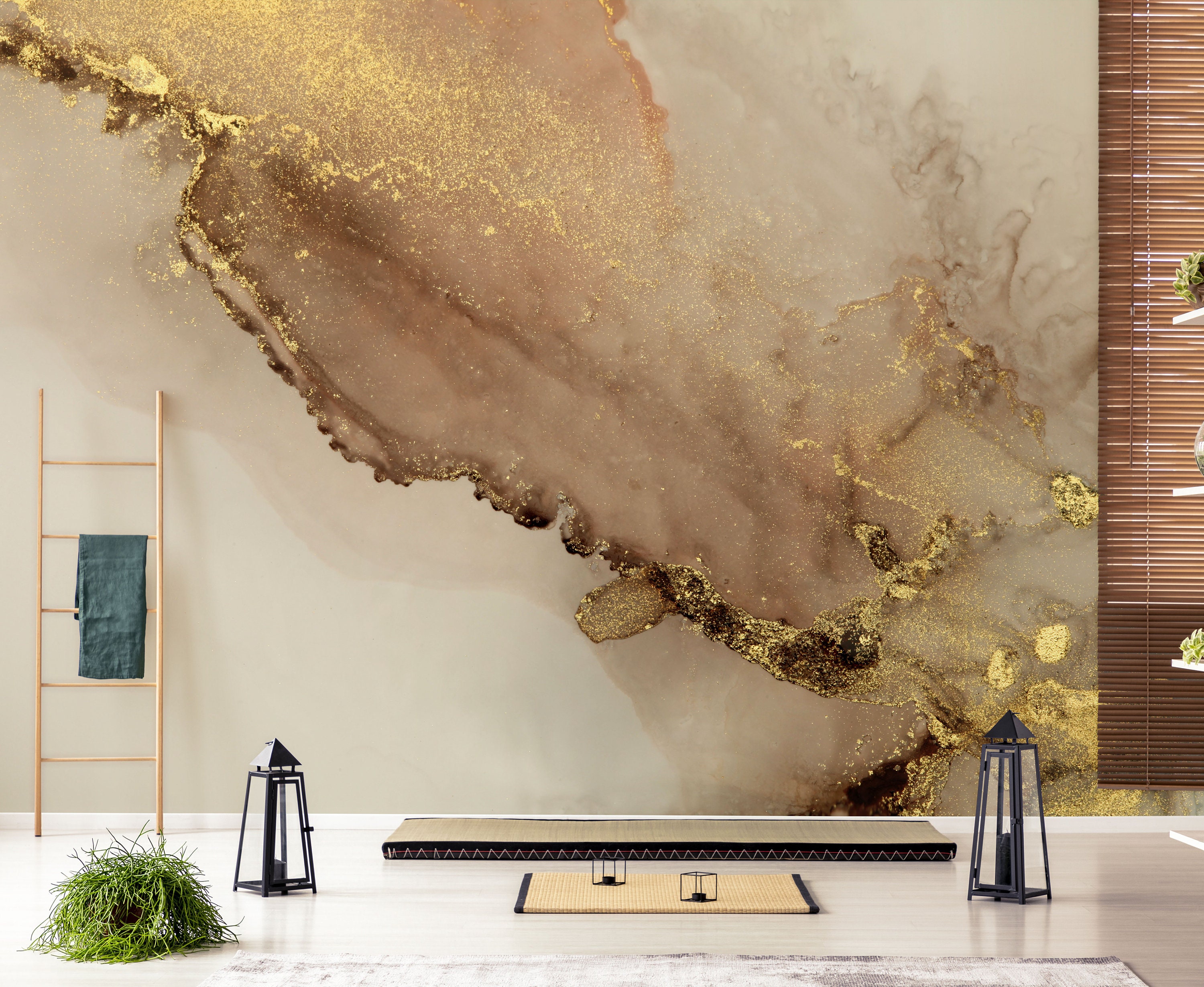 Brown and Beige Marble Wallpaper Self-adhesive Wallpaper - Etsy