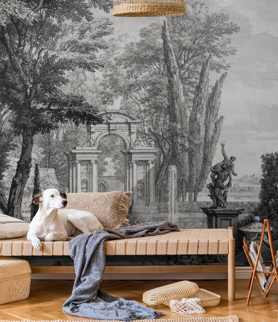 Ancient Ruins Wall Mural, Vintage Print Wallpaper | Peel and Stick ...