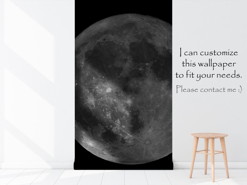 Full Moon Landscape Wallpaper Print Painting Home Decorwall - Etsy
