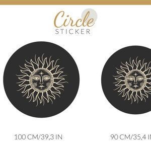 Sun Astro Sticker, Astrologic Wall Decal, Wall Decor, Room Wall Decor ...