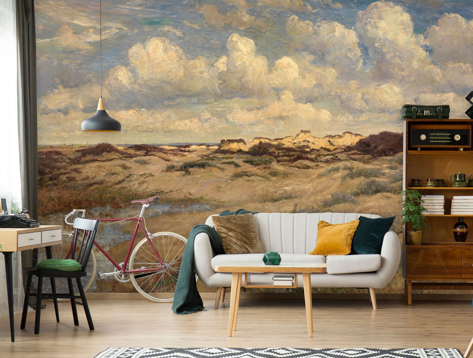 Vintage Landscape Wallpaper, Wall Mural, Scenic Wallpaper | Peel and ...