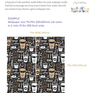 Coffee Bar Wallpaper, Dark Mural, Restaurant and Kitchen Wall Decor ...