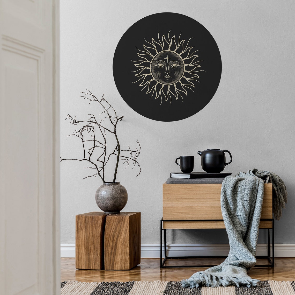 Sun Astro Sticker, Astrologic Wall Decal, Wall Decor, Room Wall Decor ...