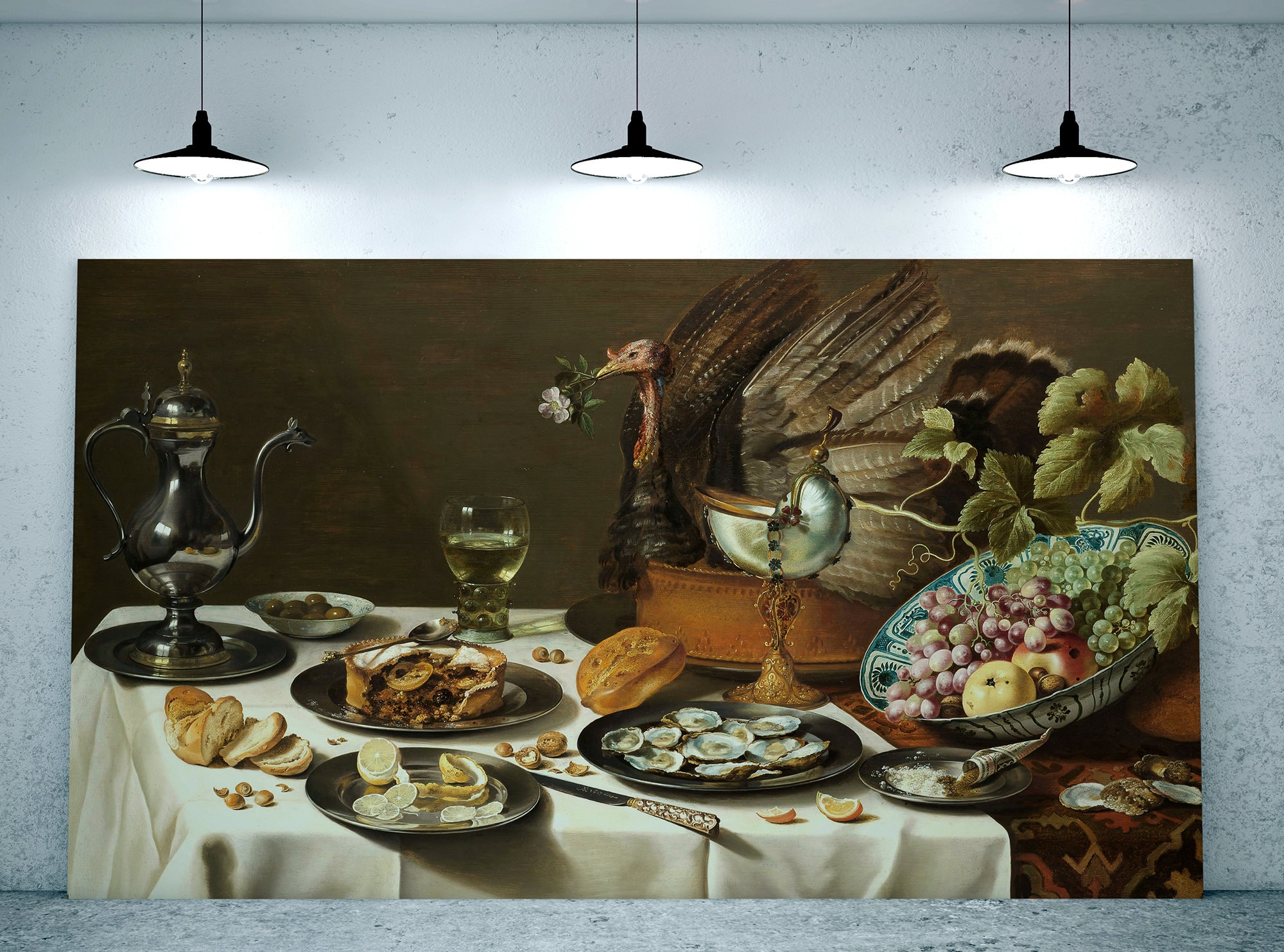 Still Life Dining Table and Turkey Photo Wallpaper Peel & - Etsy
