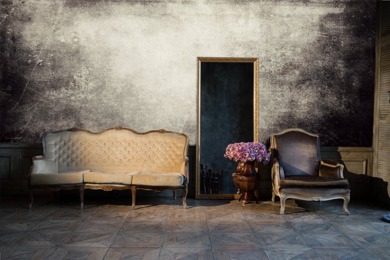 Beautiful Wallpaper With Vintage Landscape Self-adhesive - Etsy