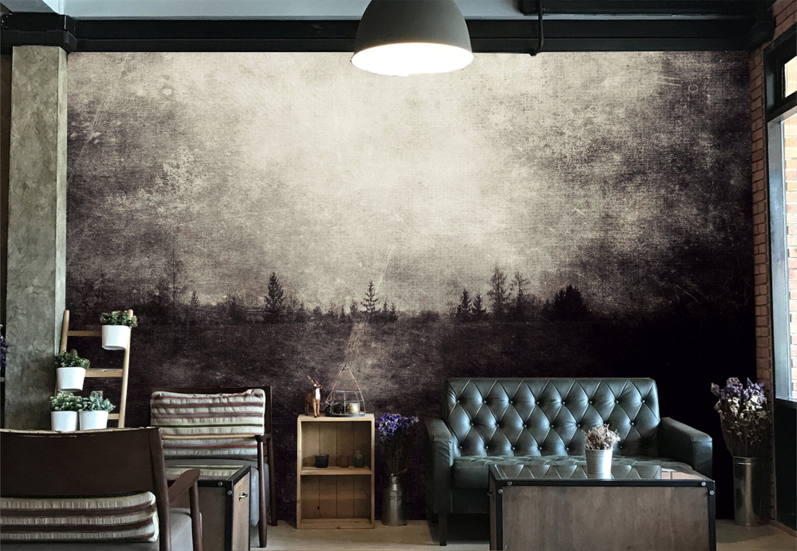 Beautiful Wallpaper With Vintage Landscape Self-adhesive - Etsy