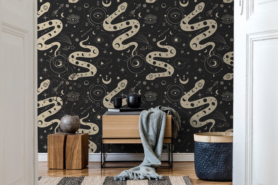 Cosmos Snake Wallpaper, Celestial Peel and Stick Wall Mural - Etsy