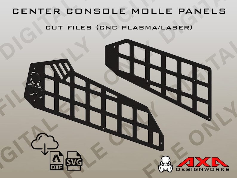 DIGITAL FILE - Center Console Molle Panel - Digital File, DXF, Laser ...