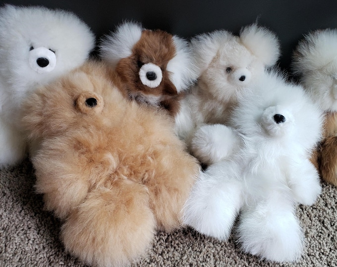 8 Inch Alpaca Fur Teddy Bears - Etsy