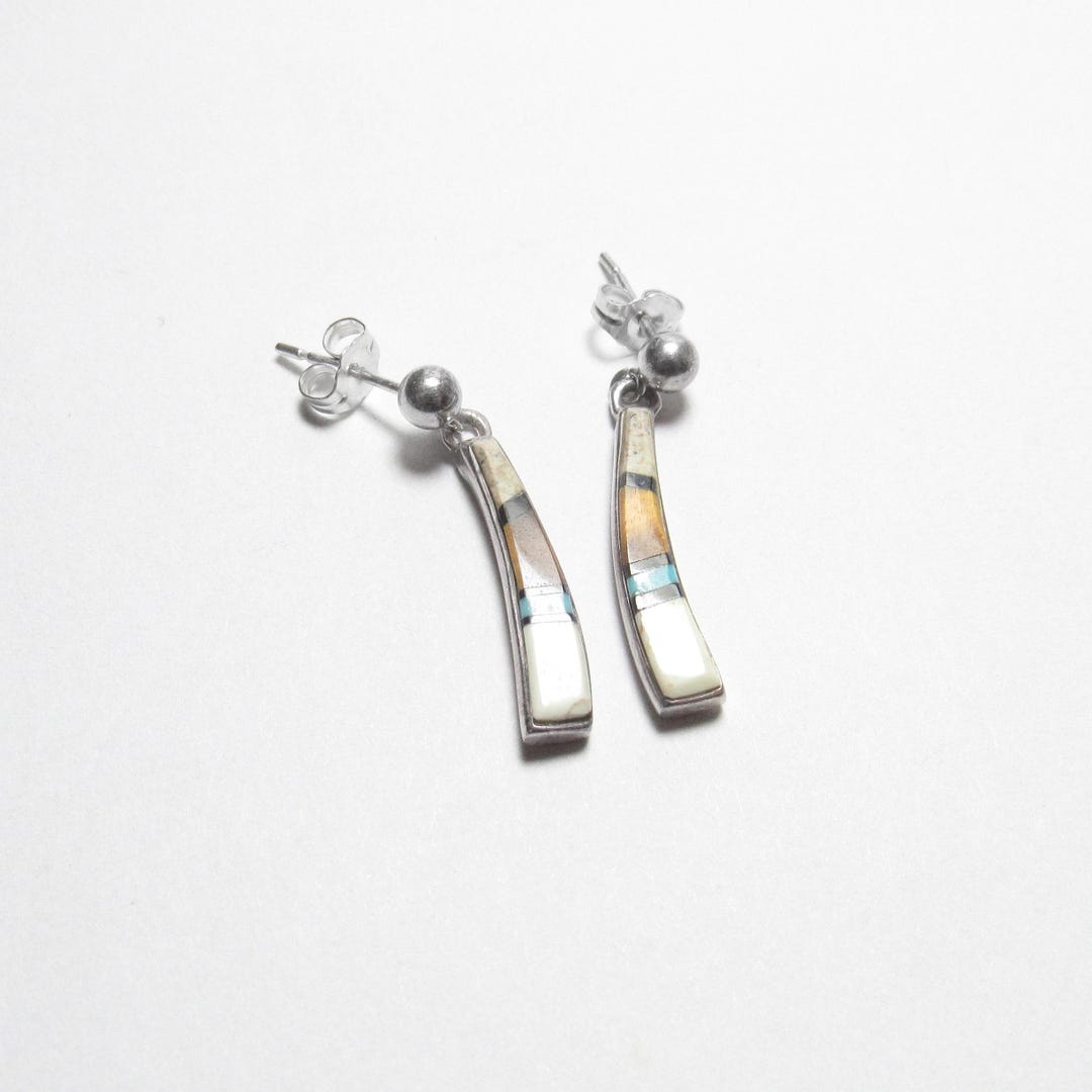 LAMBERT LIVINGSTON Navajo Sterling Silver Natura Inlay Jasper, Onyx ...