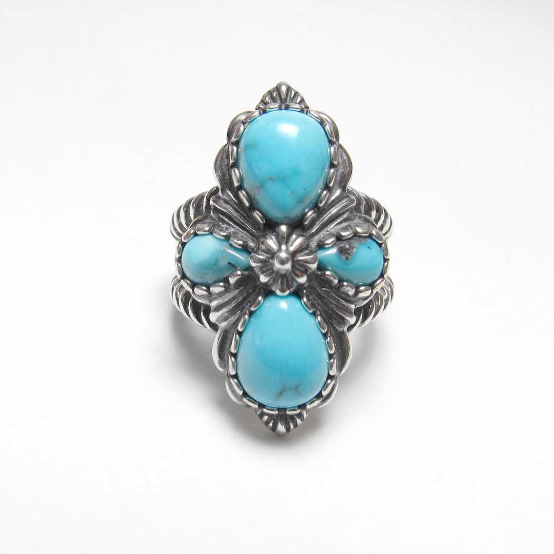 CAROLYN POLLACK Relios Sterling Silver Natural American West Robin Egg ...