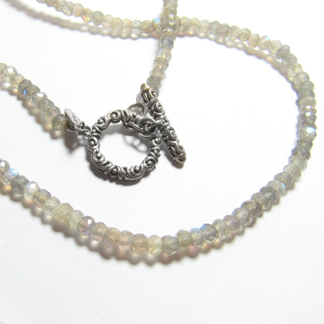 SAMUEL B BENHAM Sterling Silver Multi Natural Strung Labradorite Bead ...