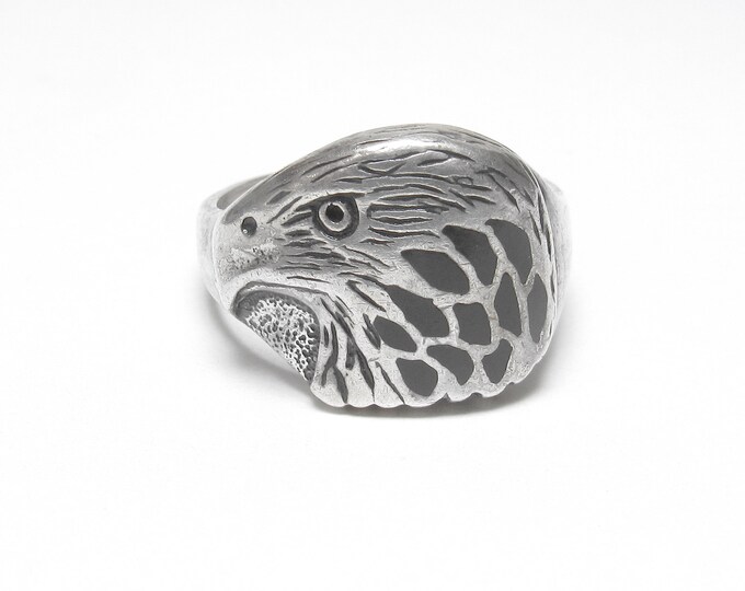 WHEELER MANUFACTURING CO Sterling Silver Detailed Eagle Head Black ...