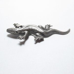 Large Sterling Silver Detailed Monitor Lizard Brooch Pin Vintage - Etsy