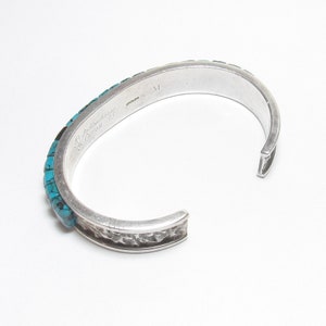 DAVID YELLOWHORSE Navajo Custom Sterling Silver Blue Reconstructed ...
