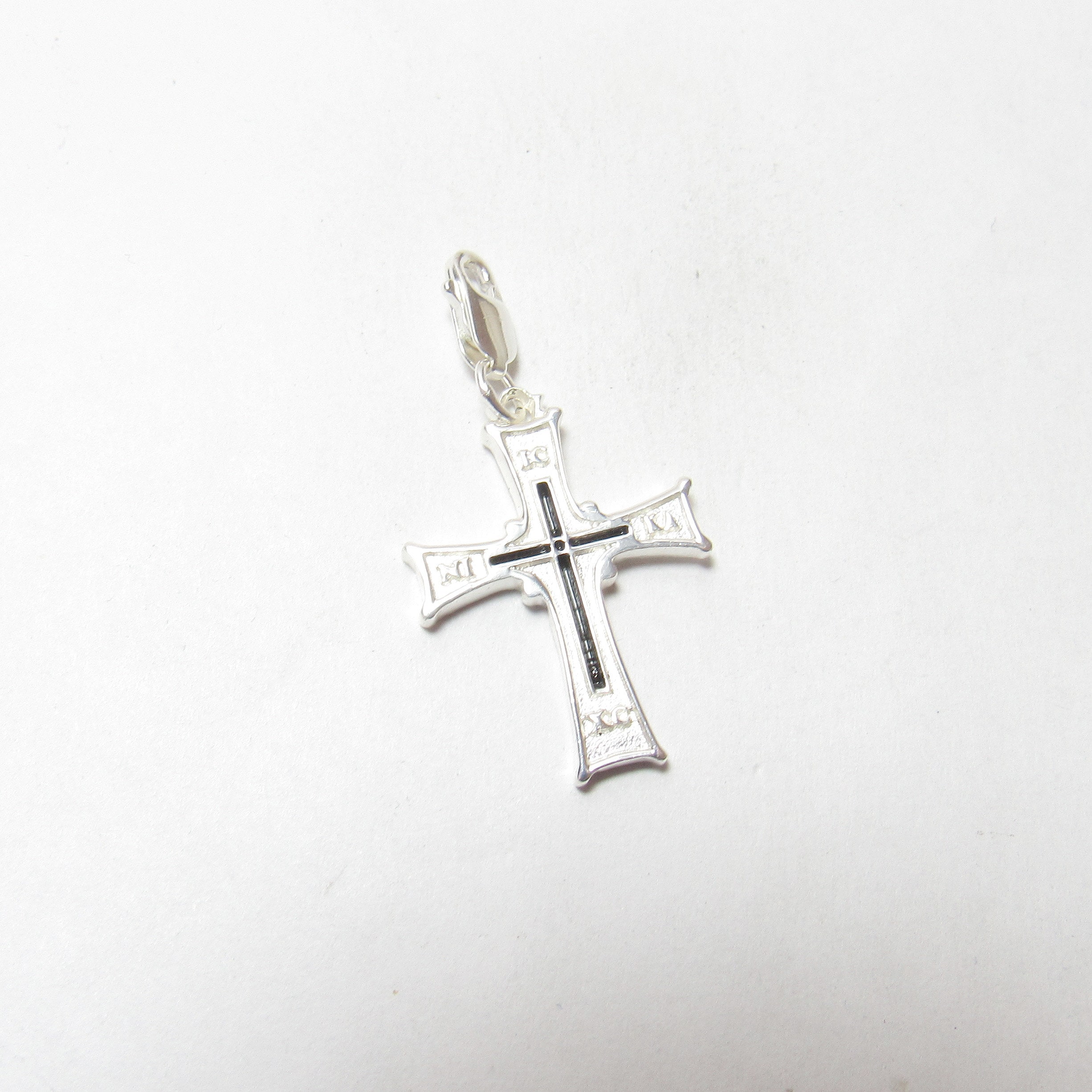 Sterling Silver Black Enamel Ic Xc Ni Ka Orthodox Cross | Etsy