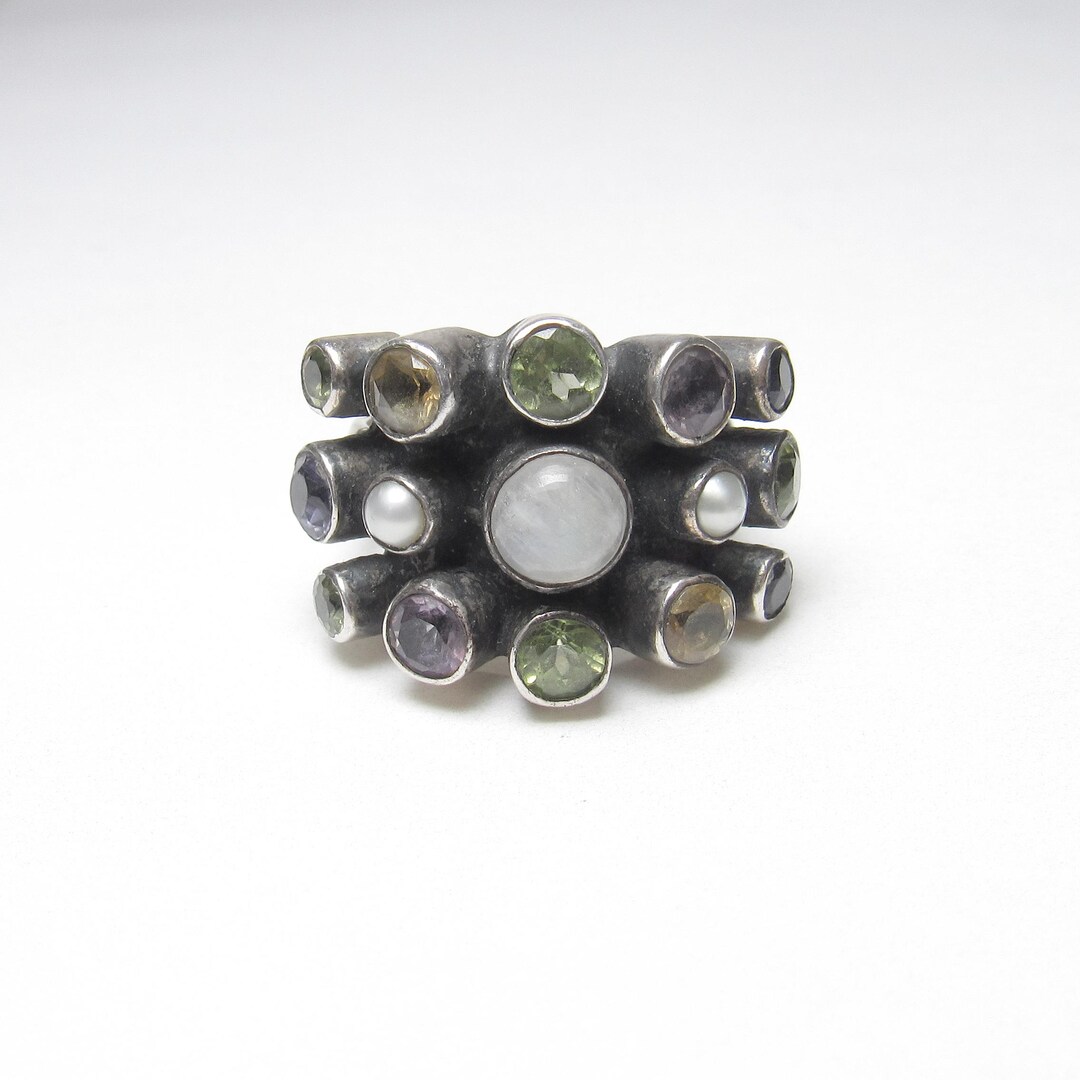 NICKY BUTLER Sterling Silver Natural Moonstone, Peridot, Citrine ...