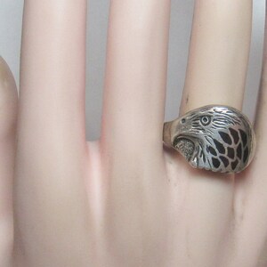 WHEELER MANUFACTURING CO Sterling Silver Detailed Eagle Head Black ...