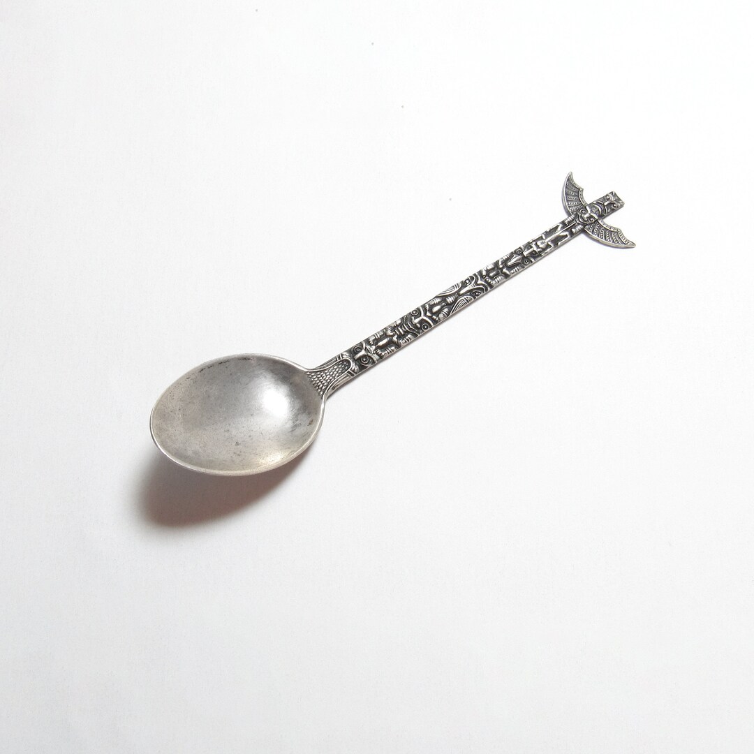 NORTHERN STAMPING Sterling Silver Alaska Totem Pole Handle Coffee or ...