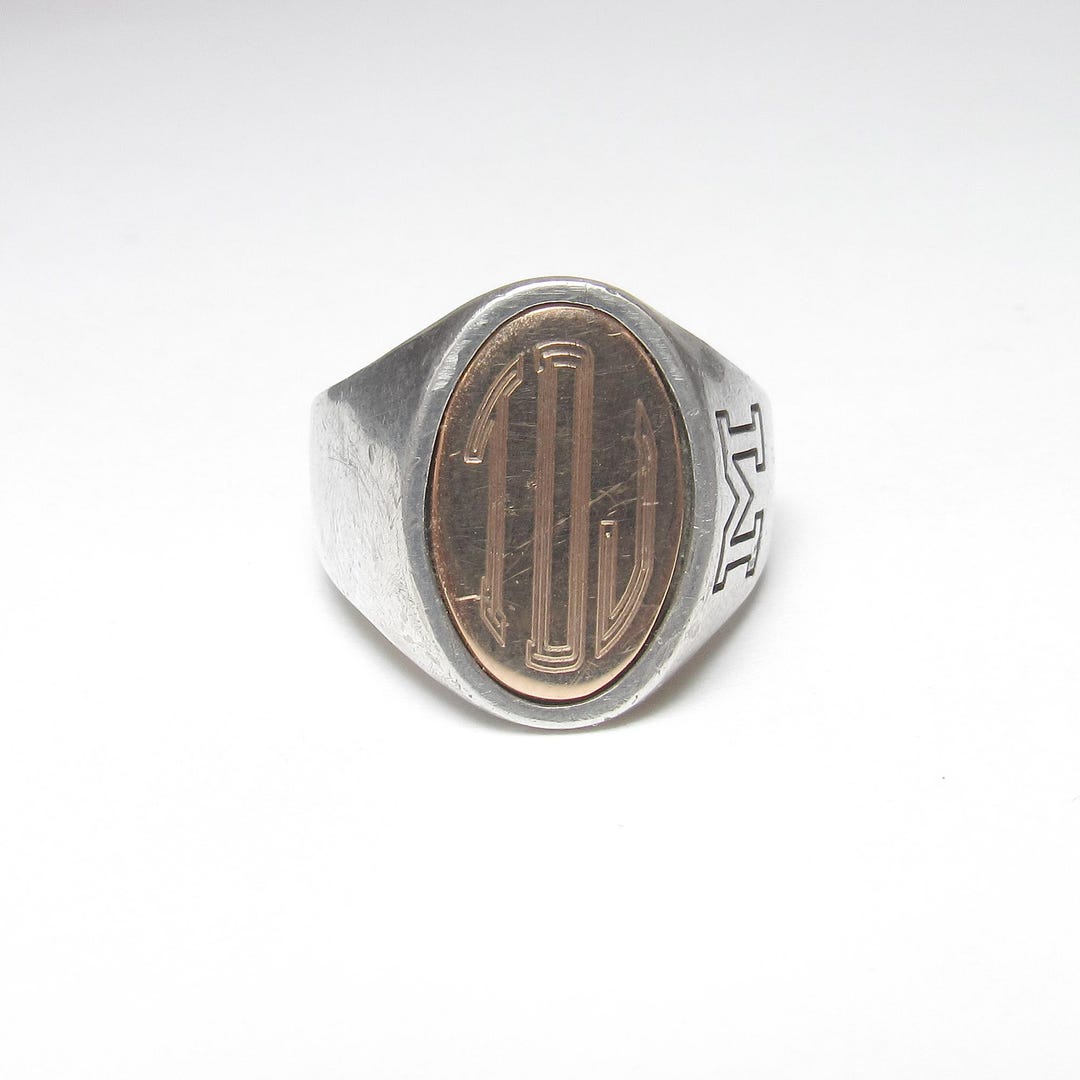 OC TANNER Sterling Silver University of Michigan Signet Ring With 10K ...
