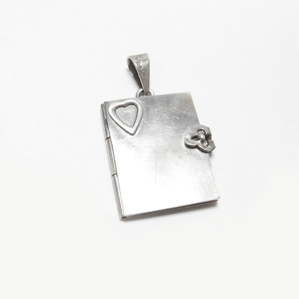 Silver Book Locket - Etsy
