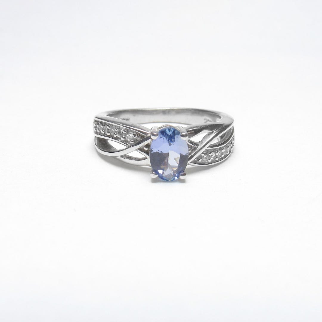 CHUCK CLEMENCY Sterling Silver 0.50 Ct Natural Oval Indigo Purple ...